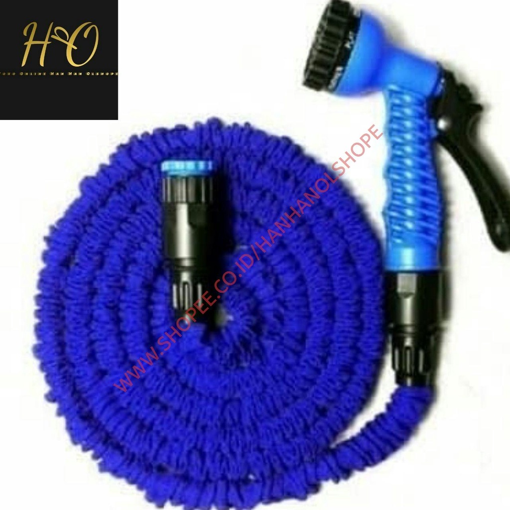 Jual MAGIC HOSE 15M SELANG AIR BIRU AJAIB PLUS KEPALA SELANG Auto Expandable Siram Taman Rumah ...
