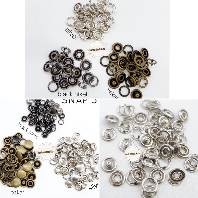 Jual (lusin) KANCING SNAP / KANCING SNAP BABY / KANCING KLEPET BESI ...