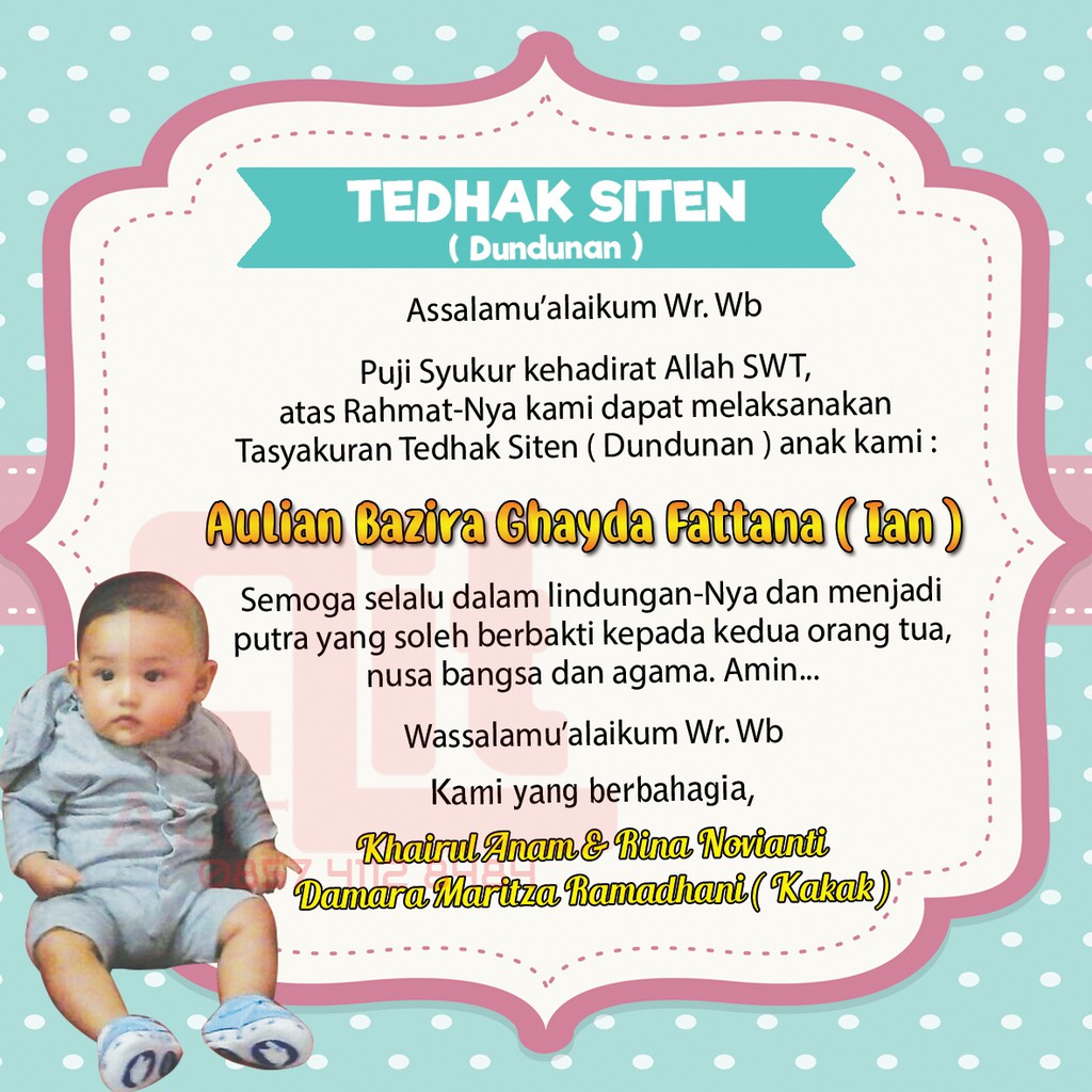 Jual STICKER TASYAKURAN TEDHAK SITEN/ DUNDUNAN | Shopee Indonesia