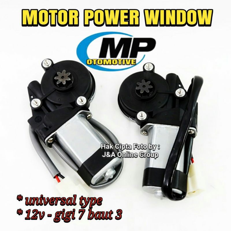Jual Motor power window Universal type Gigi 7 / Lobang 3 ready kanan ...