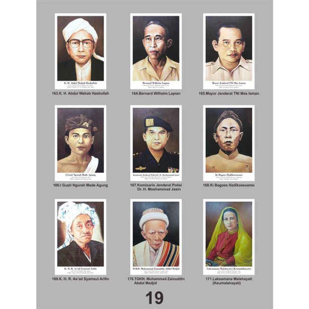 Jual Poster Pahlawan Nasional 163-180 (A4) | Shopee Indonesia