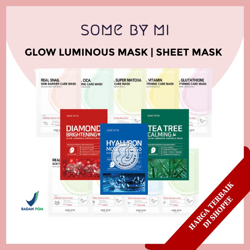 Jual SOMEBYMI GLOW LUMINOUS AMPOULE MASK - SHEET MASK | MASKER WAJAH ...