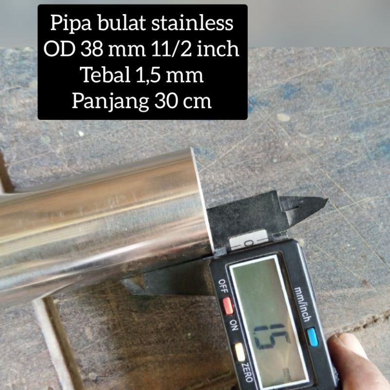 Jual pipa Bulat stainless Od 38 mm 11/2 Inch Tebal 1,5 mm Panjang 30 cm | Shopee Indonesia