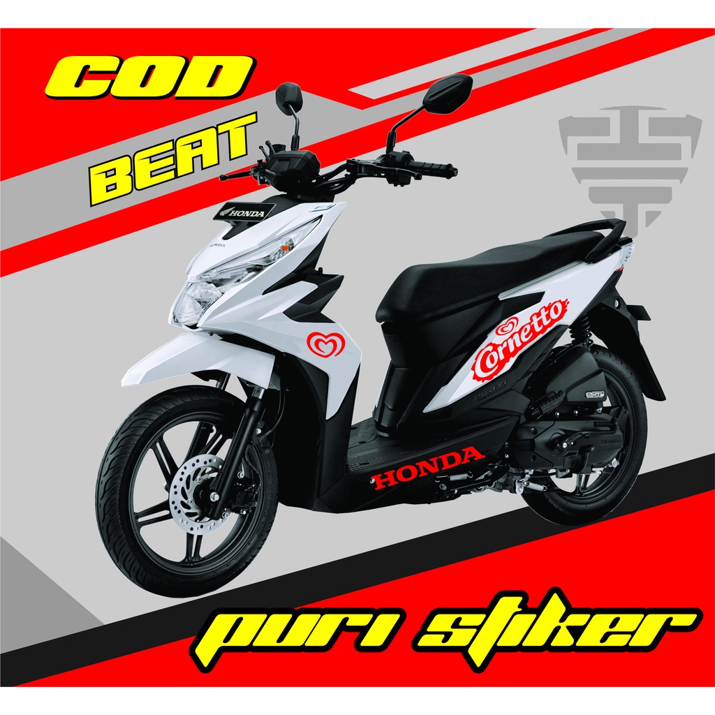 Jual stiker Beat Cornetto cutting sticker motor Beat Street Fi Karbu ...