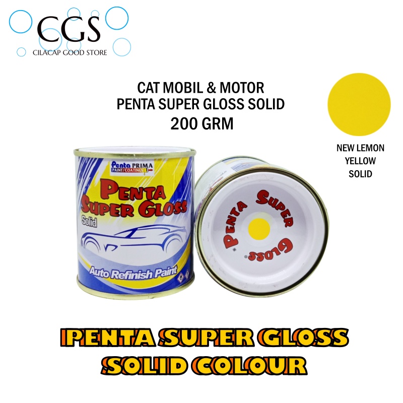 Jual Cat Penta NEW LEMON YELLOW 200gr - penta super gloss kuning lemon ...