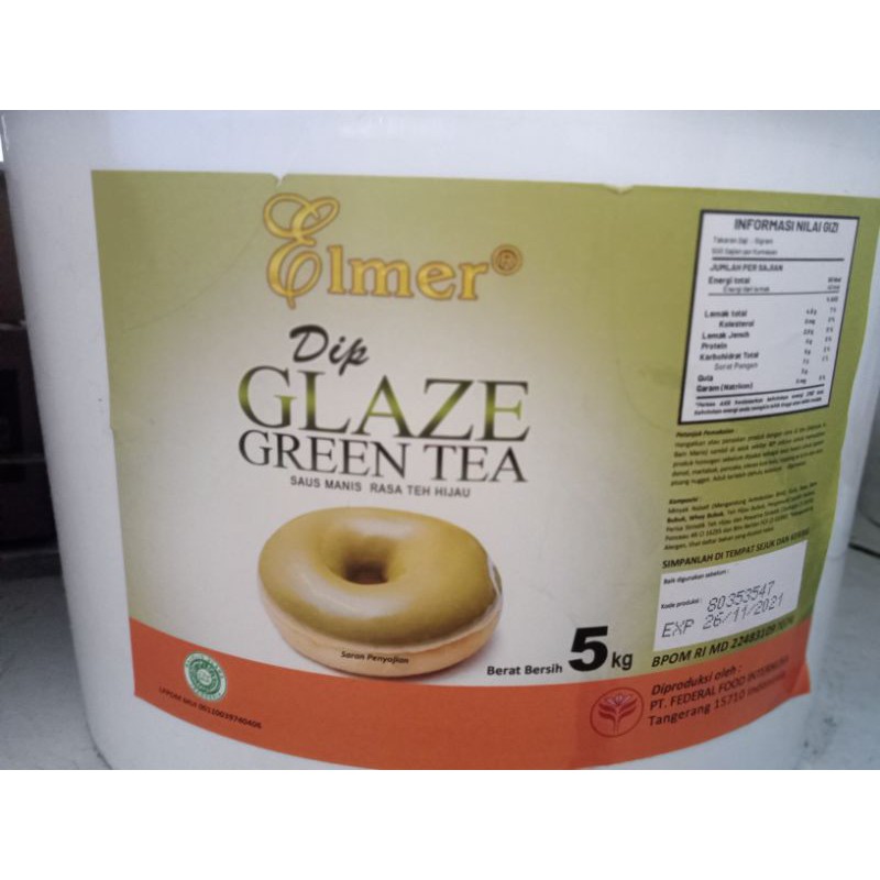 Jual Elmer Dip Glaze Green Tea Saus Manis Rasa Green Tea Repack 1kg ...
