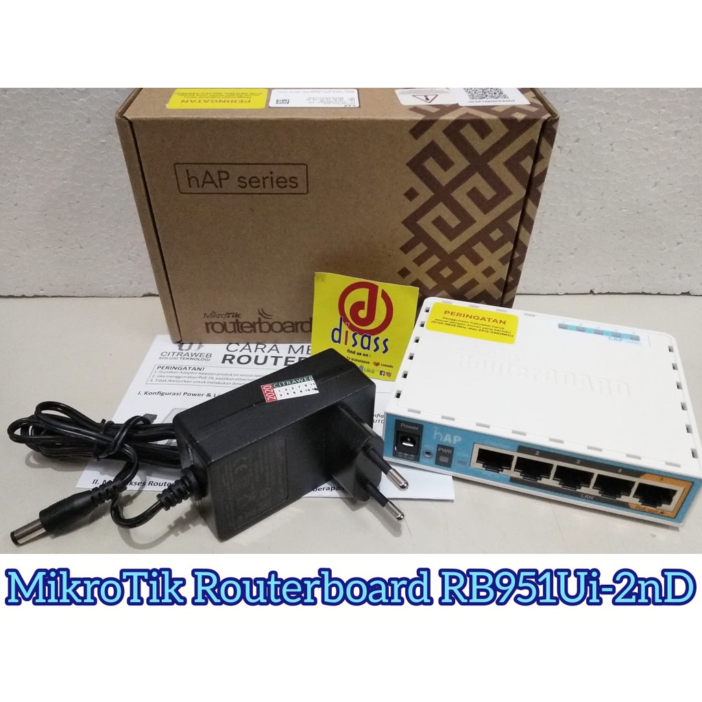 Jual MIKROTIK RB951ui-2nD hAP Wireless ROUTER WIFI - DISASS JOGJA ...