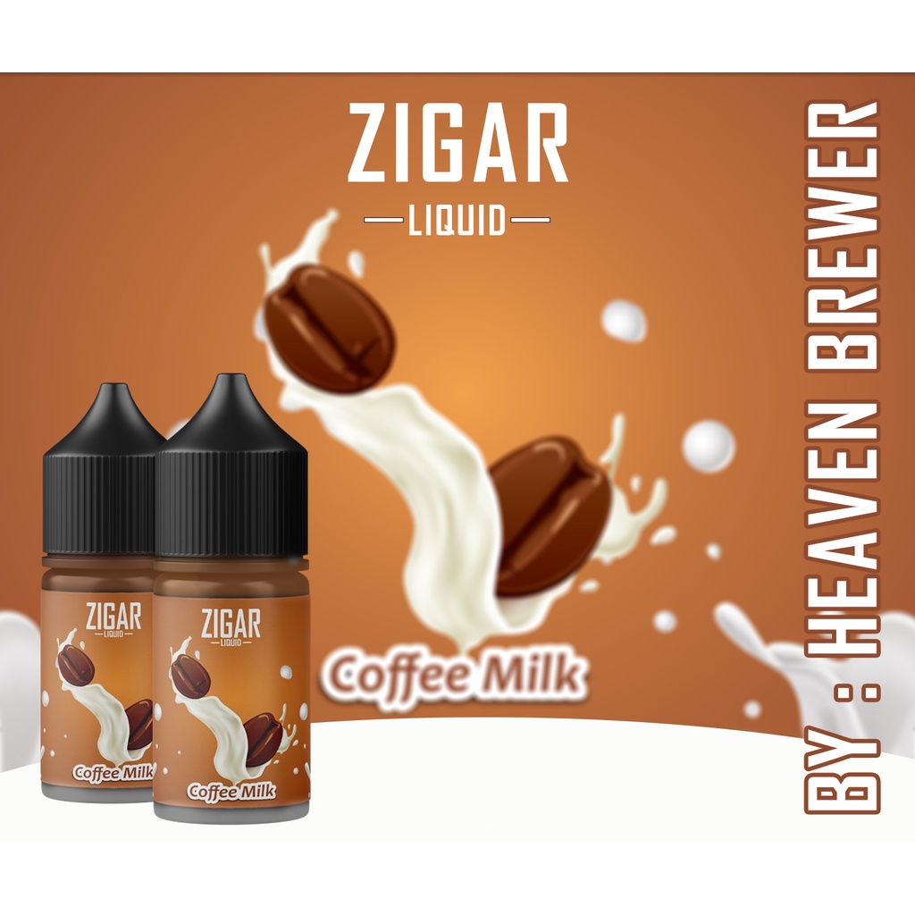 Jual Baru Zigar Liquid By Heaven Brewer Rasa Kopi Susu 30ml Liquids ...