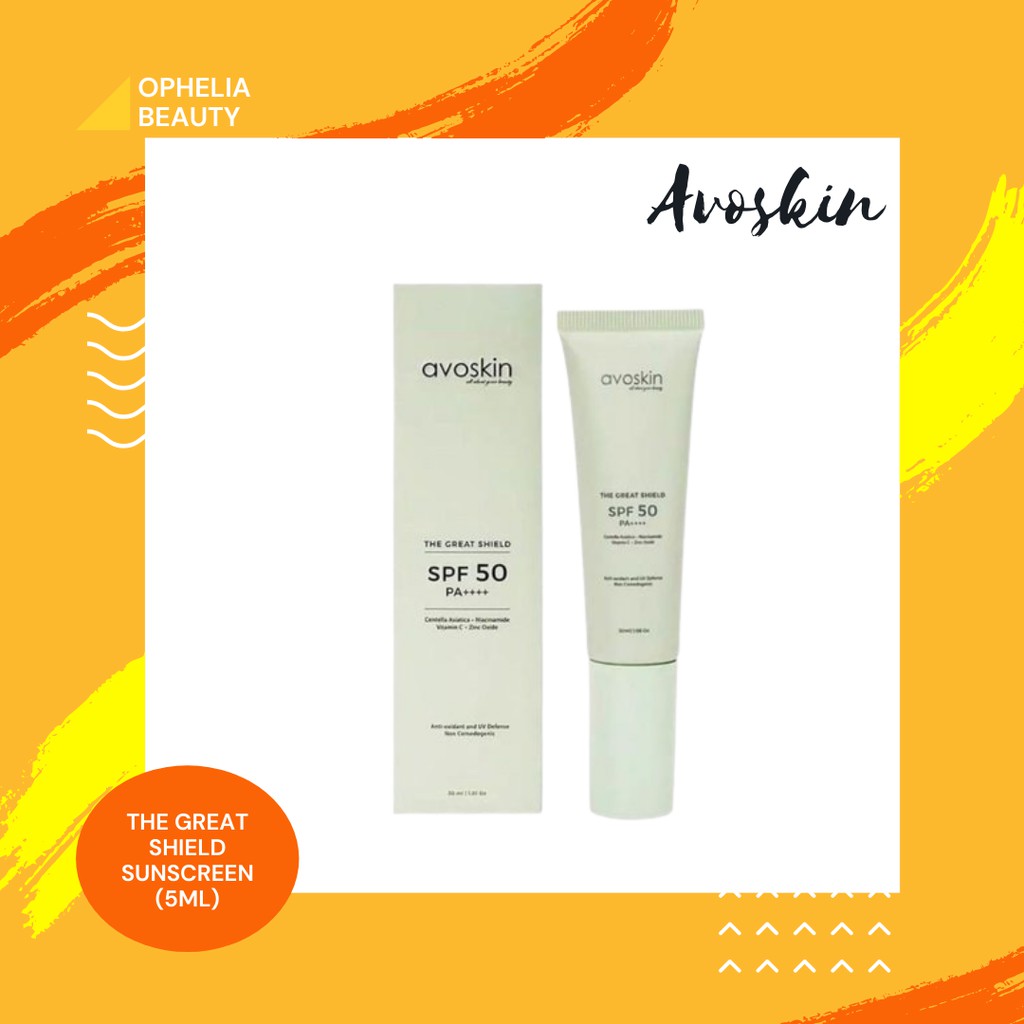 Jual AVOSKIN The Great Shield Sunscreen - 5ml | Shopee Indonesia