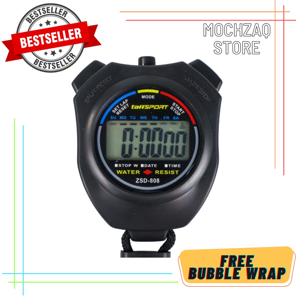Jual Stopwatch Profesional LCD dengan Strap - ZSD-808 - Black | Shopee ...
