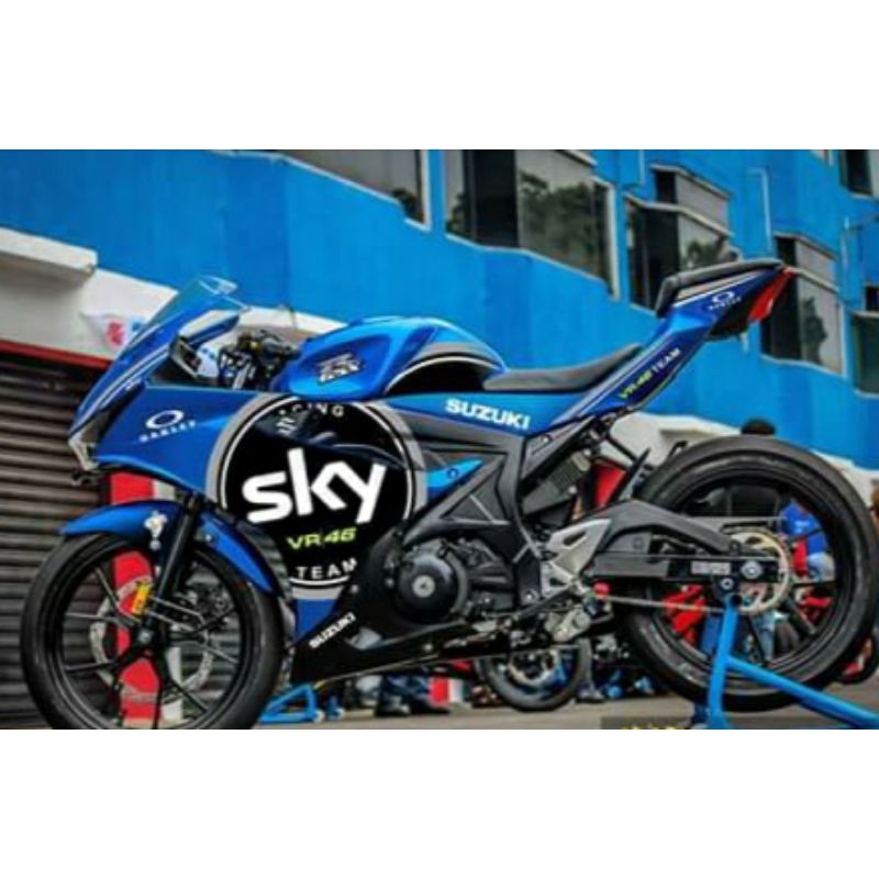 Jual Decal Striping Suzuki GSX R150 Blue (SKY Style) | Shopee Indonesia