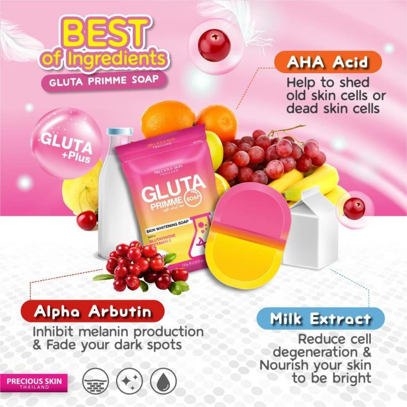 Jual PRIME GLUTA SOAP ORIGINAL THAILAND | Shopee Indonesia