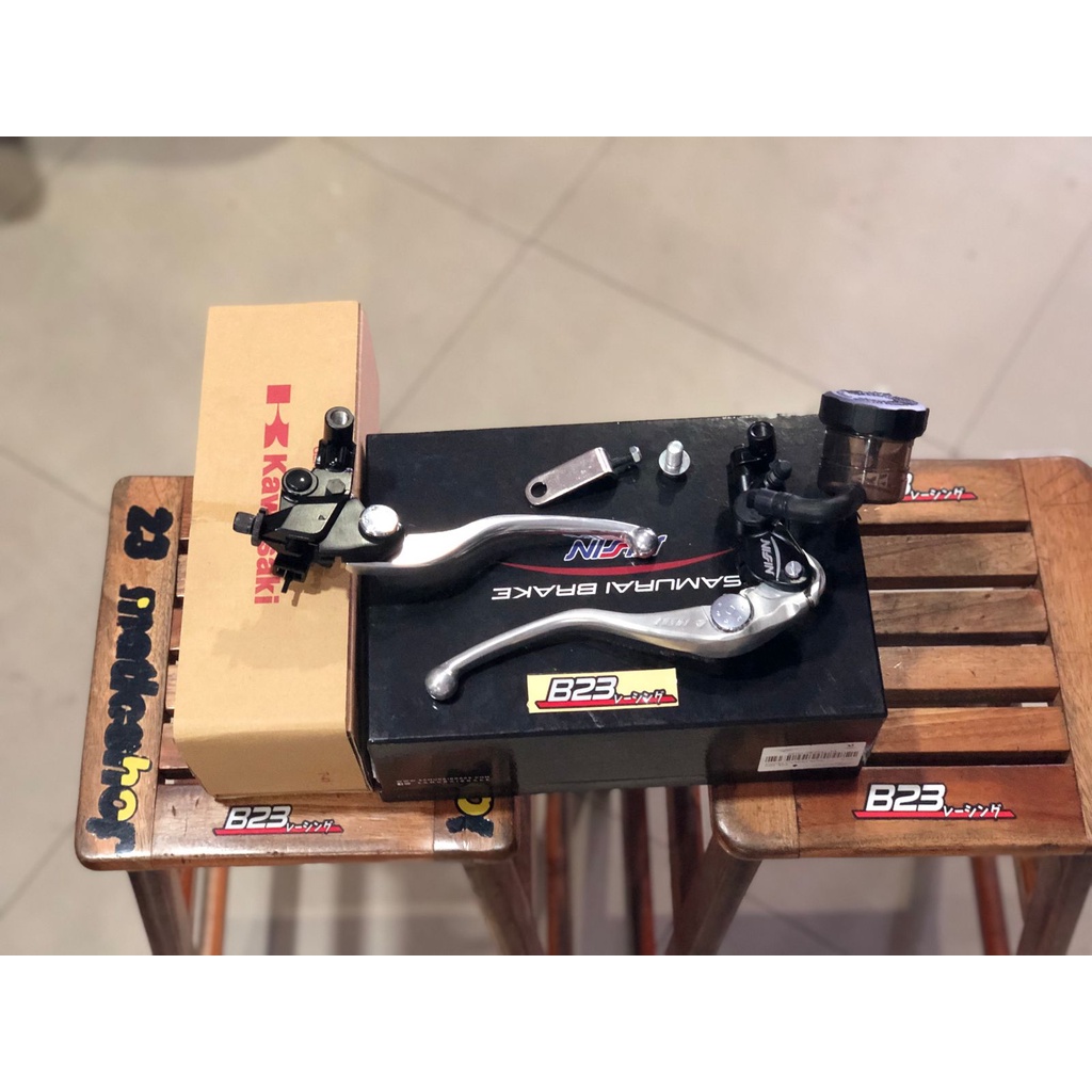 Jual Master rem Nissin Samurai Radial Black set Handle kiri kawasaki ER6 Japan 16mm ori original ...
