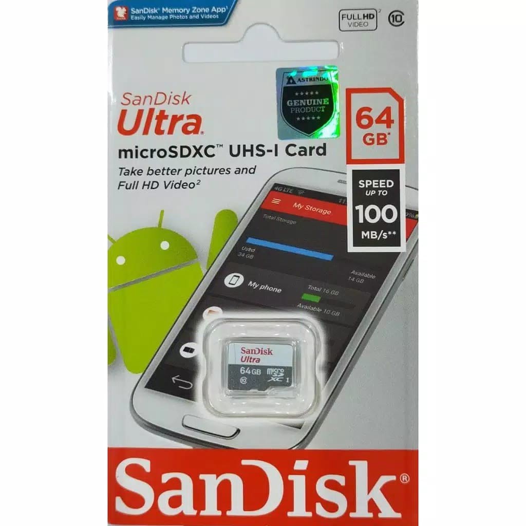 Jual Ba* Sandisk Ultra Micro Sd 64GB 100MBps Class 10 Microsd MicroSDXC Original | Shopee Indonesia