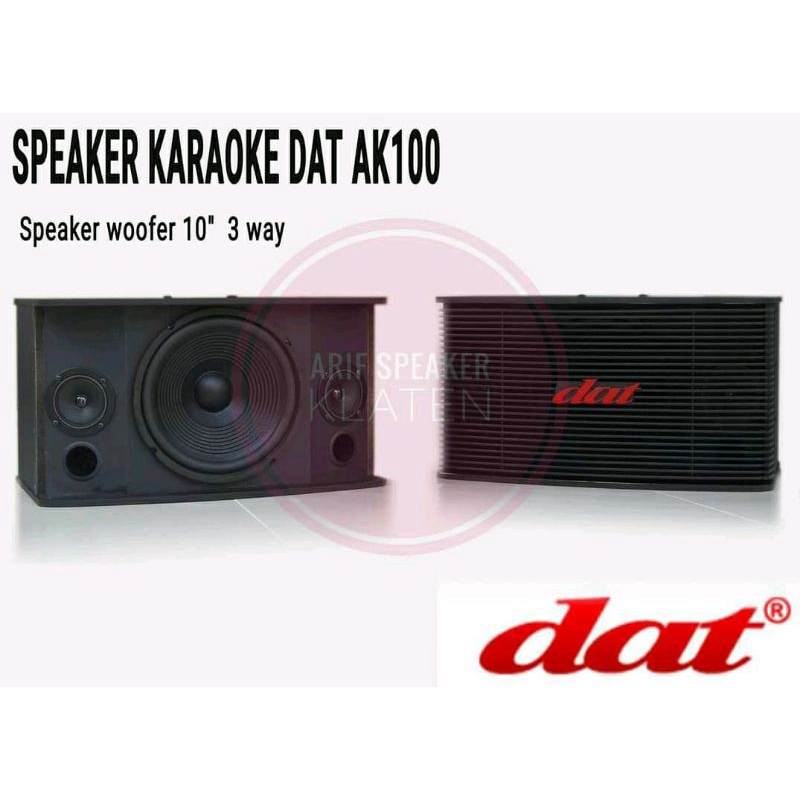 Jual Speaker 10 inch Pasif Karaoke DAT AK100 AK 100 ORIGINAL ( SEPASANG ...