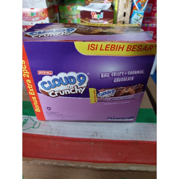Jual CLOUD9 CRUNCHY COKLAT 1 BOX ISI 24 X 14GR LEBIH BESAR CLOUD 9 ...