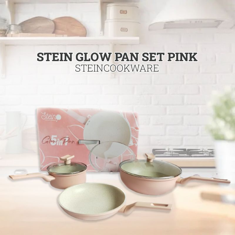 Jual Stein cookware panci Glow Pan original set pink cantik | Shopee ...