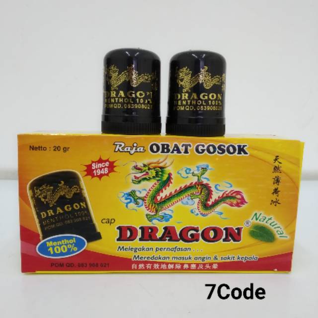 Jual BESAR 20GR - Obat Gosok Dragon Menthol - Original Untuk melegakan ...