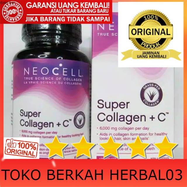 Jual 100% ASLI Neocell Super Collagen +C Original Vitamin Hair Skin ...