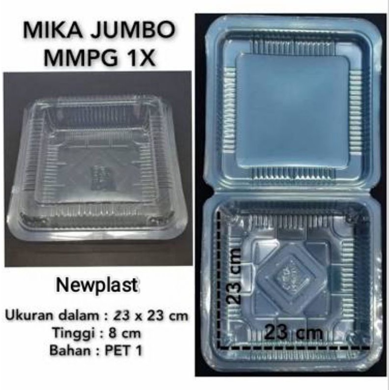 Jual isi 25pcs mika jumbo / mika kue bolu kotak / mika polos | Shopee ...