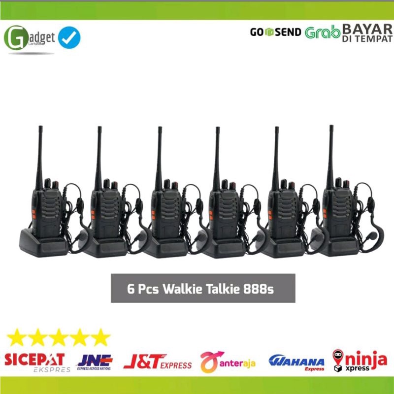 Jual Paket 6 Unit Radio HT Handy Talky Walkie Talkie 888s 888 Terhubung ...