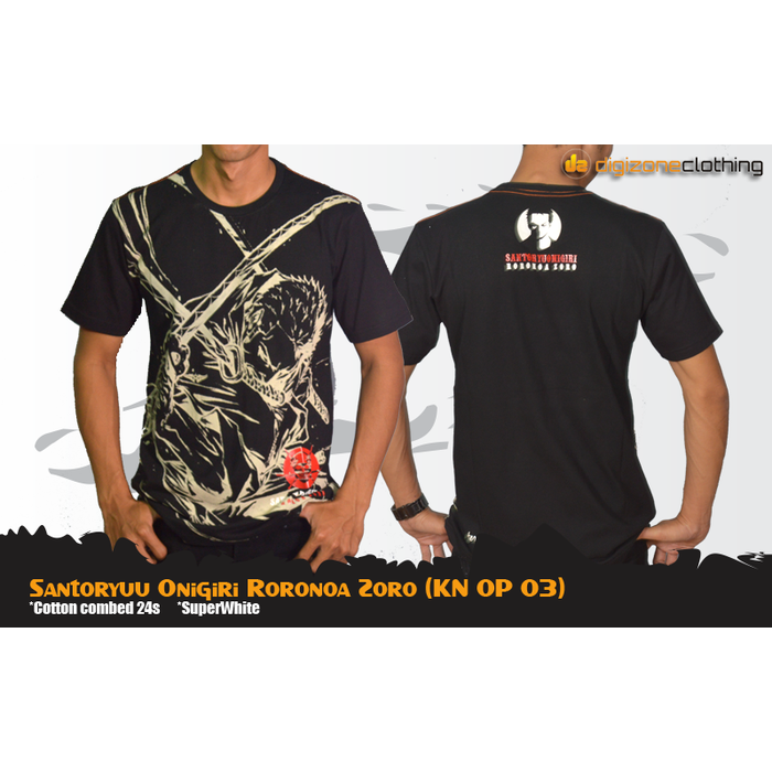 Jual Santoryuu Onigiri Roronoa Zoro T-Shirt (KN OP 03) | Shopee Indonesia