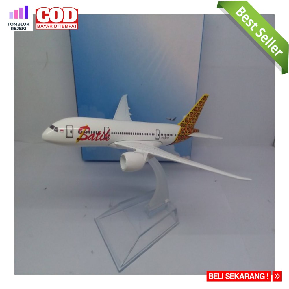 Jual Diecast Miniatur Pesawat Terbang Boeing BATIK Replika Pajangan ...