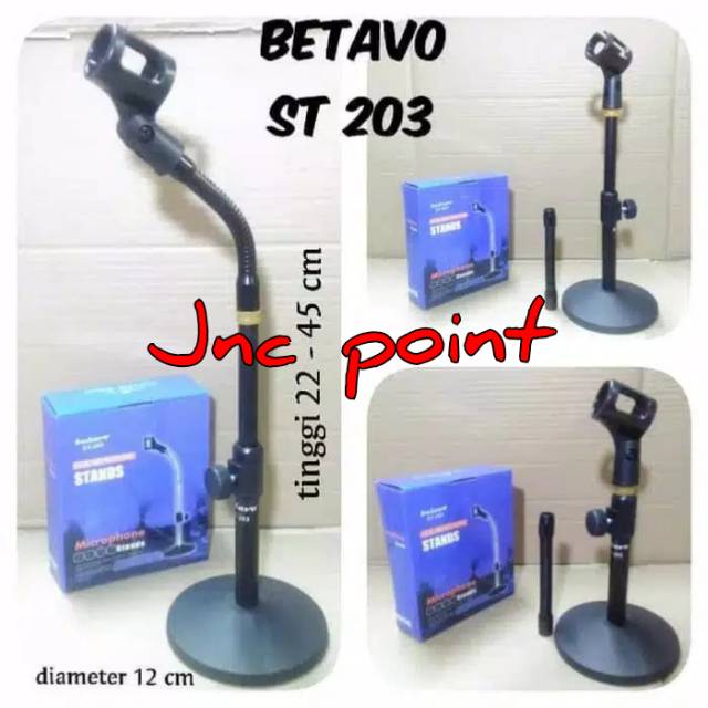 Jual Stand Mic meja BETAVO ST 203 ST203 standing Microphone | Shopee Indonesia