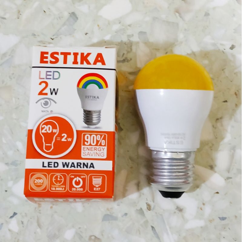 Jual Lampu led 2 watt kuning (yellow) ESTIKA | Shopee Indonesia