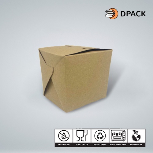 Jual FOOD PAIL SIZE M | PAPER RICE BOX KRAFT PAPER FOOD GRADE - ISI 100 ...