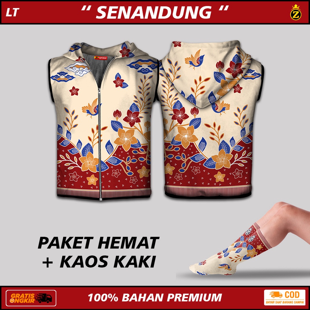 Jual Bilqueen Rompi Printing Wanita Pria Vest Hoodie Olahraga Running ...