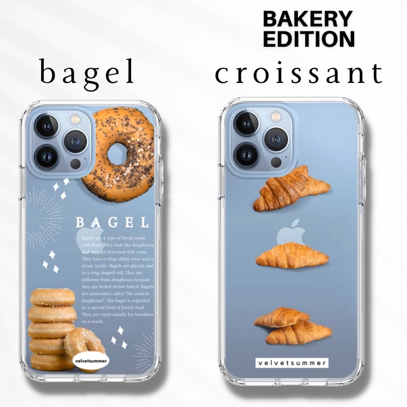 Jual Phone case velvetsummer aesthetic bagel croissant bakery edition ...