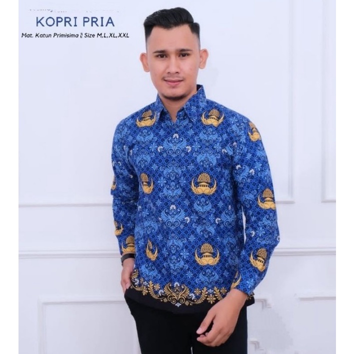 Jual KORPRI batik seragam PNS terbaru 2022 bahan katun premium lapis furing dan no furing ...