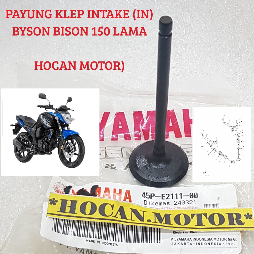Jual PAYUNG KLEP VALVE INTAKE BYSON 45P-E211-00 ASLI YGP | Shopee Indonesia