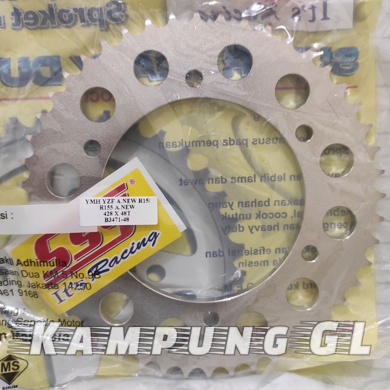 Jual Gear Belakang SSS Yamaha R15 V3 YZF R 15 Vixion-R XSR 155 428 46 ...
