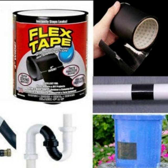 Jual FLEX TAPE FLEXTAPEE isolasi lakban plester Anti bocor Super Kuat Rubberized Waterproof as ...