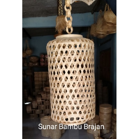 Jual Kap Lampu Omplong Tinggi | Kap Lampu Bambu | Kap Lampu Gantung ...