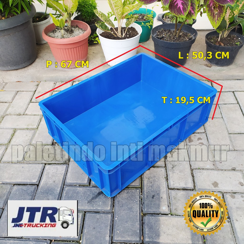 Jual Box Kolam Ikan/ Keranjang Plastik Solid 67 X 50,3 X 19,5 Cm Kirim ...