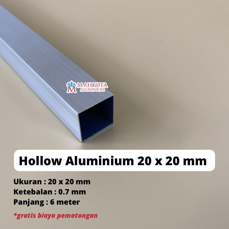 Jual HOLLOW / KOTAK ALUMINIUM 20x20 MM | Shopee Indonesia