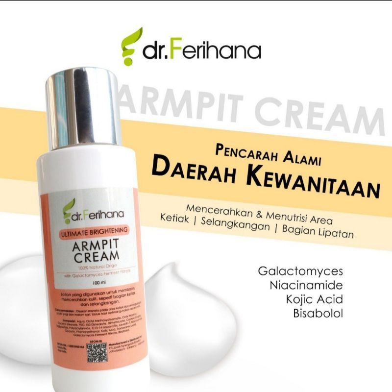 Jual GALACTOMYCES ULTIMATE BRIGHTENING ARMPIT CREAM DR FERIHANA | sarasdrferihanacosmetics ...