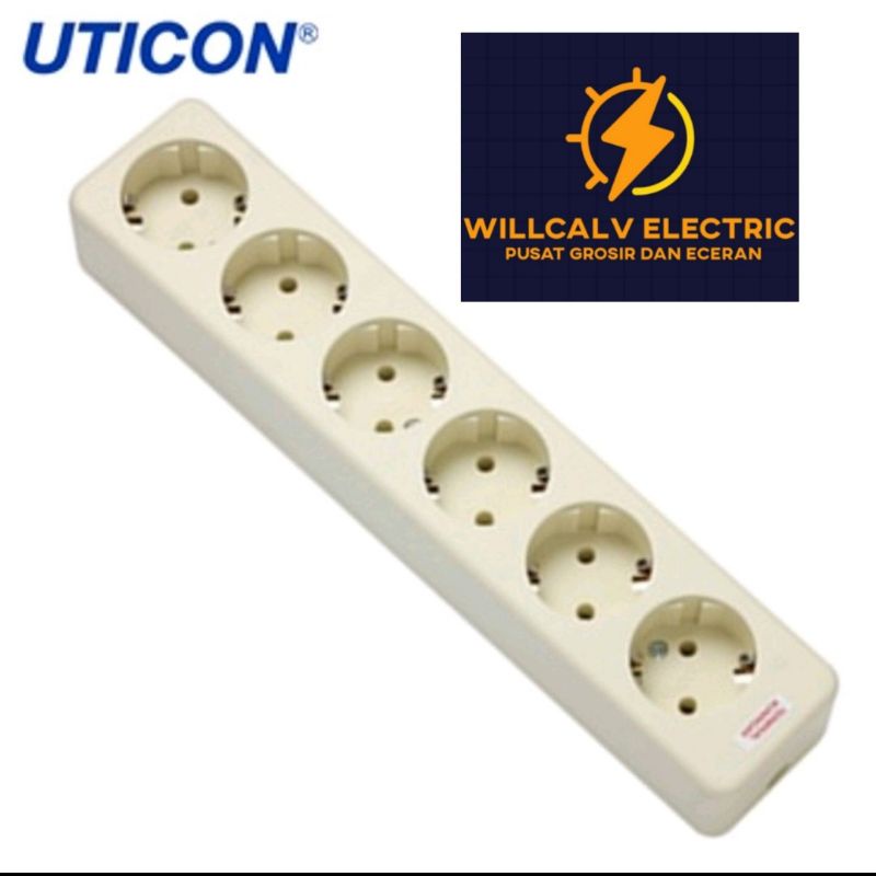 Jual STOP KONTAK ARDE UTICON 6 LUBANG TERMINAL KUNINGAN - STOP KONTAK 6 LUBANG UTICON TERMINAL ...