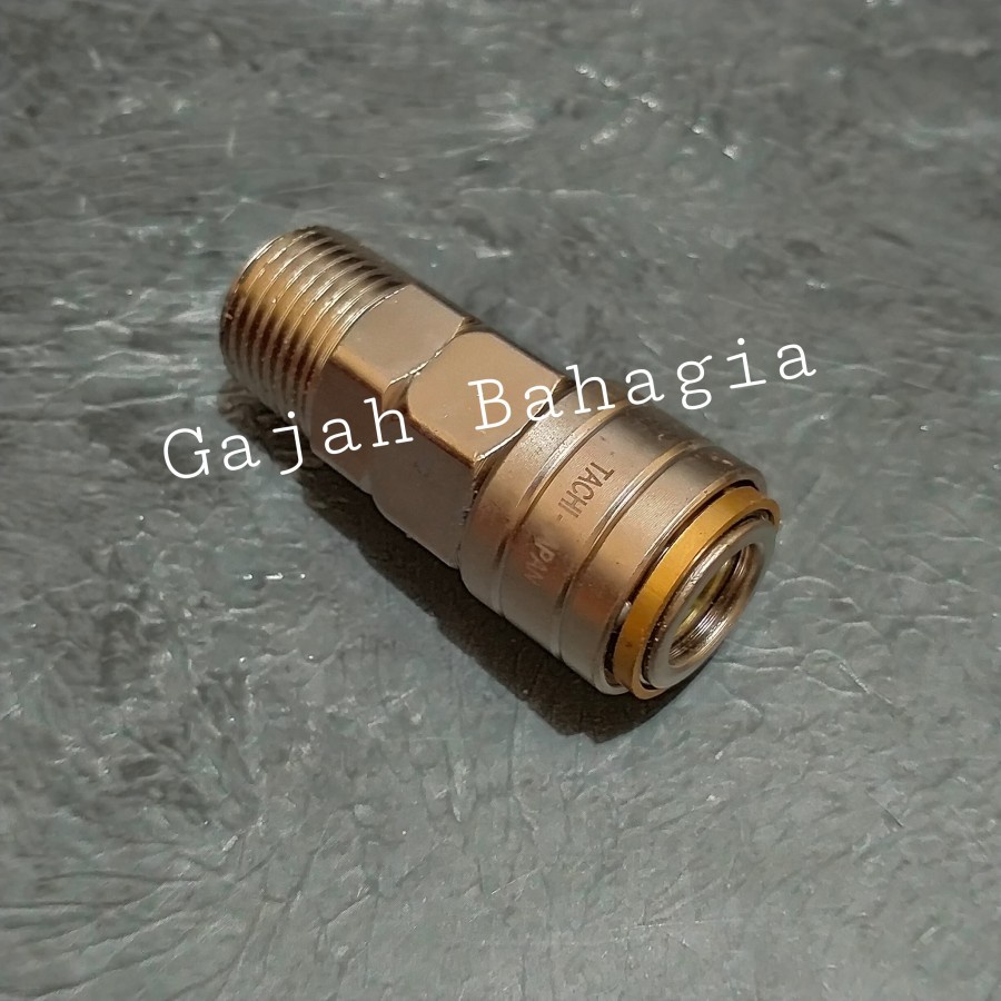 Jual Quick coupler angin SM 40 drat luar 1/2 one hand touch kopler ...
