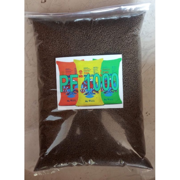 Jual Prima Feed PF 1000 Repack 1kg Pur Pakan Ikan Lele Nila Mujair ...