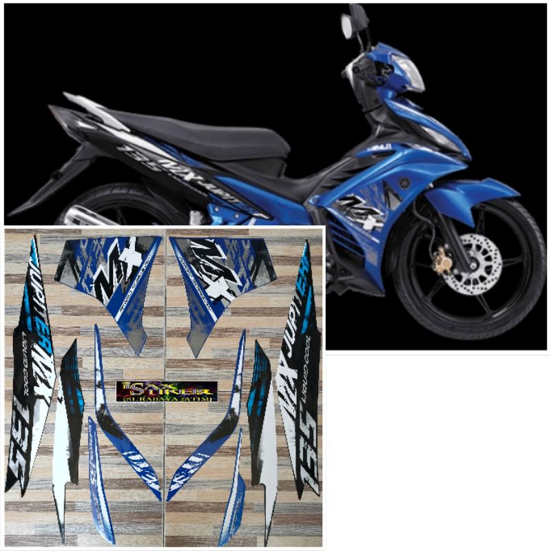 Jual striping original Yamaha Jupiter MX 135 biru hitam tahun 2014 2015 ...