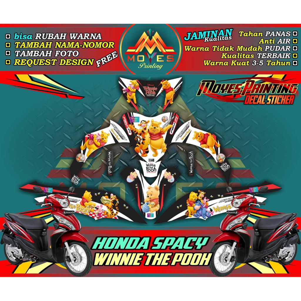 Jual Stiker decal full body motor spacy deca; stiker motor spacy motif ...