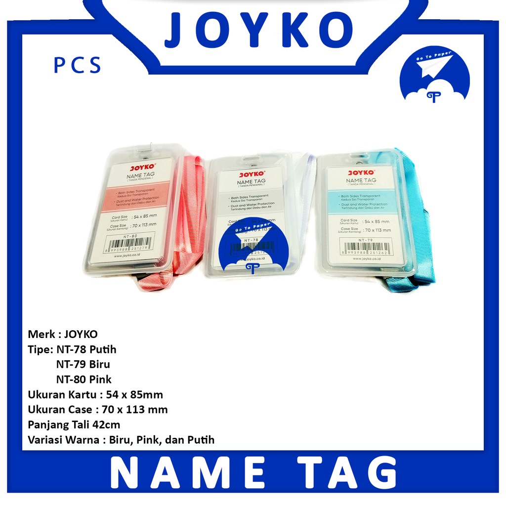 Jual LANYARD/ NAME TAG JOYKO NT-78/79/80 WARNA PCS | Shopee Indonesia