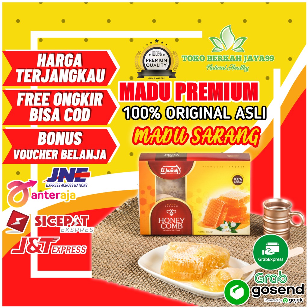 Jual Madu Sarang Asli Murni Honeycomb Original El Jazirah Sarang Madu