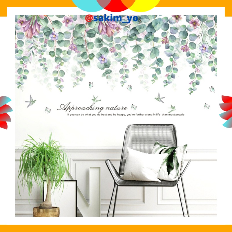 Jual Q51 WALLSTICKER WALLSTIKER WALLPAPER WALL PAPER STICKER STIKER DINDING POHON DAUN RAMBAT ...