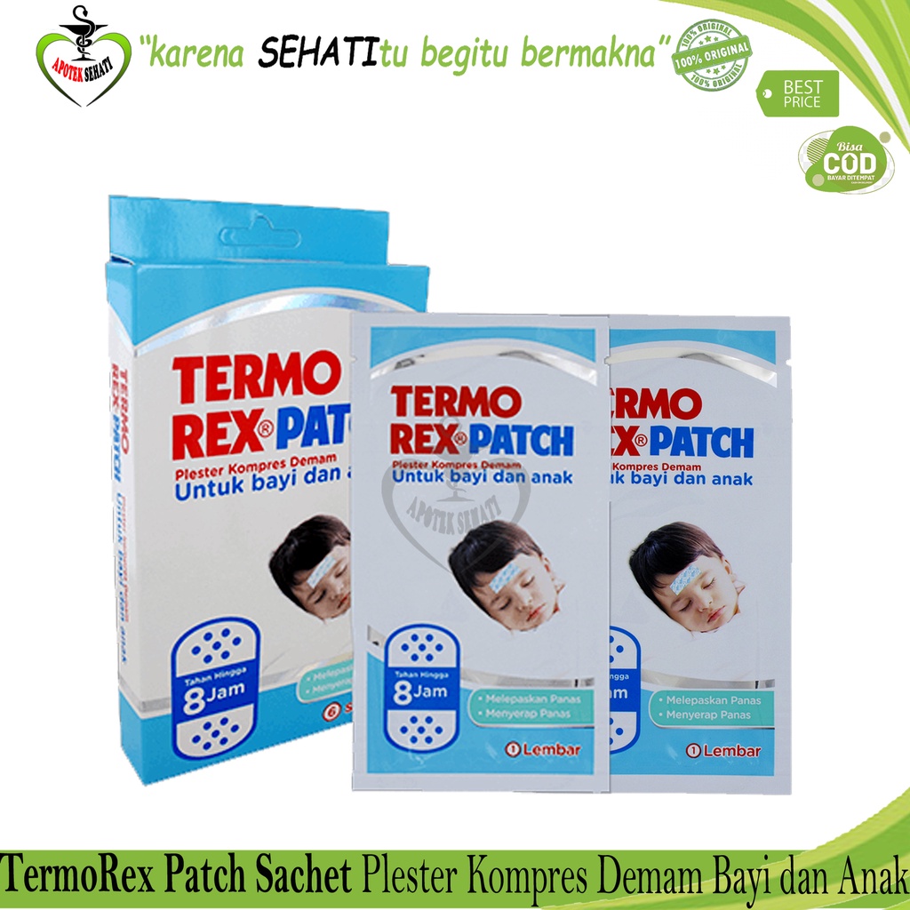 Jual Termorex Patch Kompres Bayi Dan Anak Pereda Demam Nyeri | Shopee ...