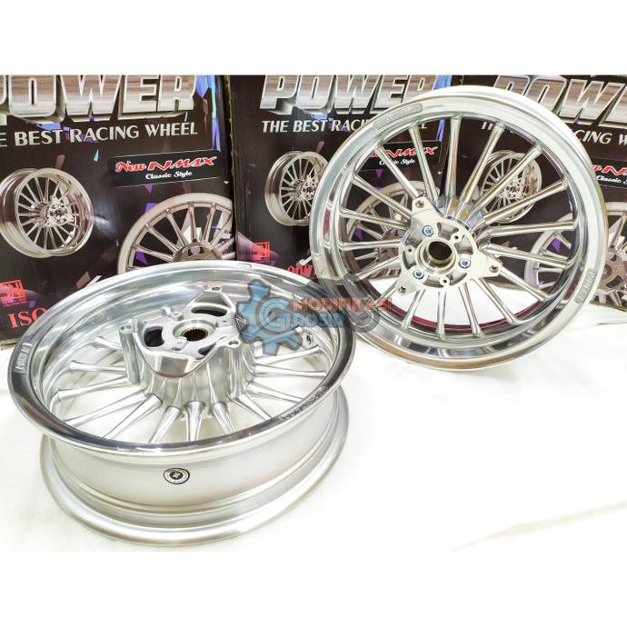 Jual Velg Racing Tapak Lebar POWER Nmax 155 CLASSIC P18 Chrome 100% Ori ...